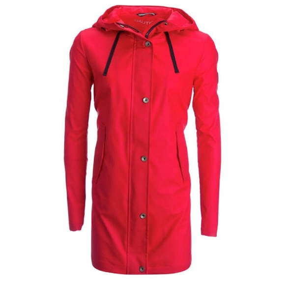 Nautica | Jackets & Coats | Nautical Hooded Aline Long Sleeve Rain ...